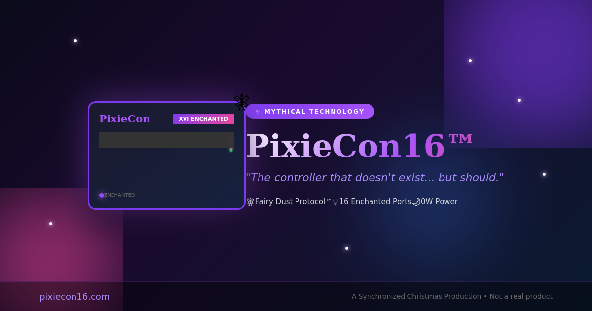 PixieCon16™ Technical Documentation - Complete Specifications